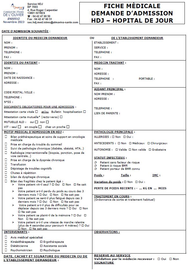 HDJ - Clinique de l'Étang de l'Olivier